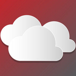 Blank white cut out clouds floating on top of each