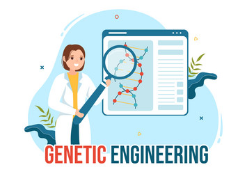Genetic engineering and dna modifications Vector Image