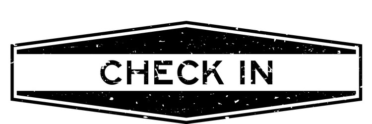 Grunge black check in word round rubber seal Vector Image