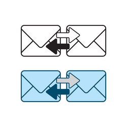 Send mail logo icon colorful and outline Vector Image