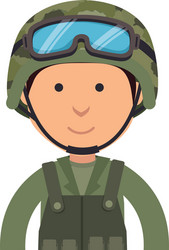Military soldier cartoon Royalty Free Vector Image