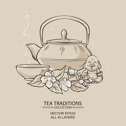 Jasmine tea Royalty Free Vector Image - VectorStock