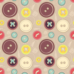 Seamless texture with buttons Royalty Free Vector Image