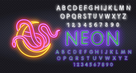 2025 cobra neon sign modern glowing banner design Vector Image