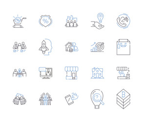 Future outline icons collection futurity foresee Vector Image