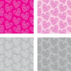 Seamless hearts pattern Royalty Free Vector Image