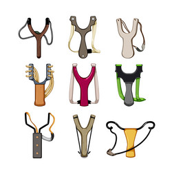 Catapult slingshot cartoon Royalty Free Vector Image