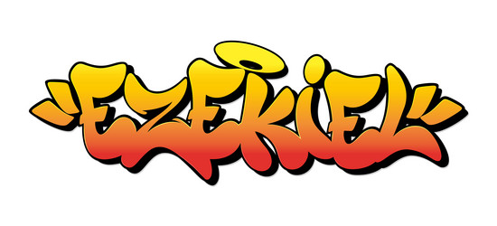 Sprayed music font graffiti with overspray Vector Image