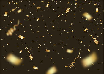 Gold confetti party celebration background Vector Image