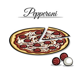 Drawing pizza Royalty Free Vector Image - VectorStock