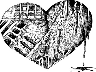 Human heart hand drawn anatomical sketch Vector Image