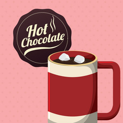 Logo for hot chocolate Royalty Free Vector Image
