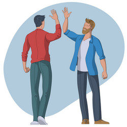 High-five concept Royalty Free Vector Image - VectorStock