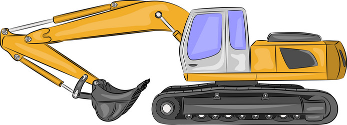 Excavator Royalty Free Vector Image - VectorStock