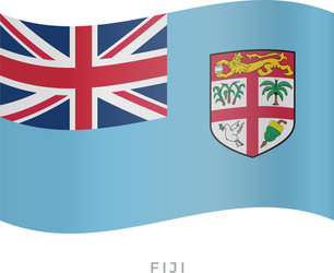 Wavy flag of fiji Royalty Free Vector Image - VectorStock