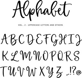 Latin alphabet classical calligraphy and lettering
