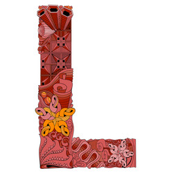 Letter l entangle decorative object Royalty Free Vector