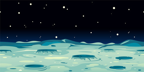 Cartoon moon surface landscape background Vector Image