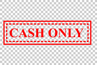 Simple red rectangle rubber stamp effect cash Vector Image