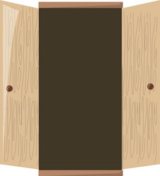 Empty wood wardrobe Royalty Free Vector Image - VectorStock