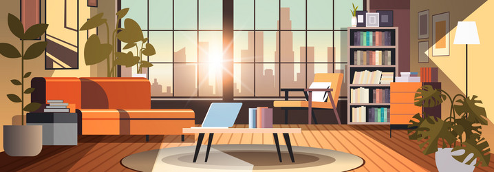 Creative empty no people apartment modern loft Vector Image