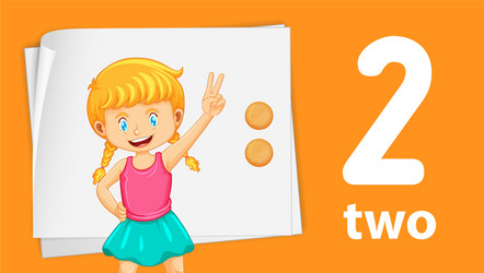 Zebra number two worksheet Royalty Free Vector Image