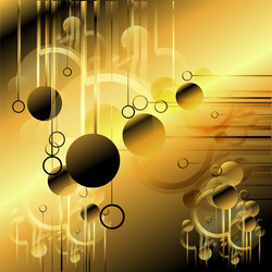 Abstract technical yellow background with rays vec