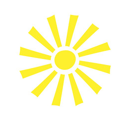 Yellow Simple Sun with Rays Vector Images (over 1,600)