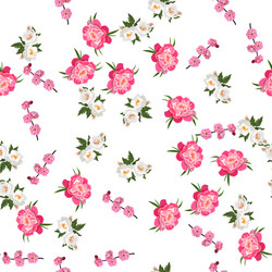 Floral pattern with garden pink roses Royalty Free Vector