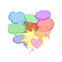 Dialogue balloons conversation clouds speech Vector Image
