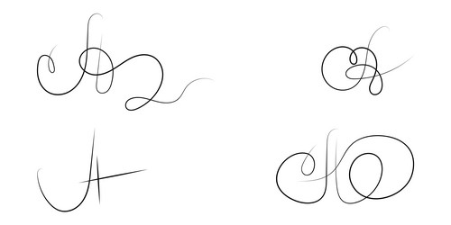 Fictitious handwritten signature isolated Vector Image