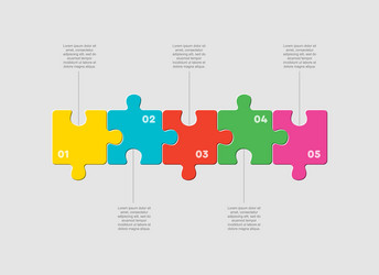 Five Puzzle Pieces Vector Images (over 210)