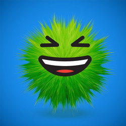 High-detailed 3d fur smiley emoticon Royalty Free Vector