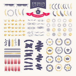 Premium design elements great for retro vintage Vector Image