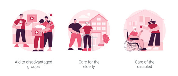 Help vulnerable people abstract concept Royalty Free Vector