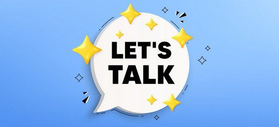 Lets talk tag connect offer sign chat speech Vector Image