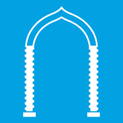 Arch icon white Royalty Free Vector Image - VectorStock