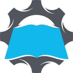 Technology idea logo designs and gear Royalty Free Vector