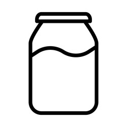 Jar file icon line isolated on white background Vector Image