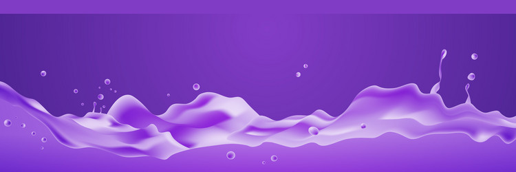 Violet liquid splash realistic drops and splashes Vector Image