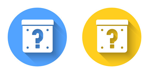 White mystery box or random loot box for games Vector Image