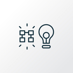 Data insight icon line symbol premium quality Vector Image