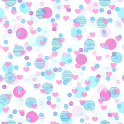 Baby blue and pink heart pattern design background