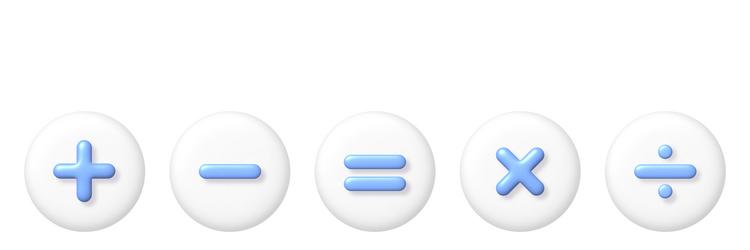 Math 3d icon purple arithmetic minus sign Vector Image