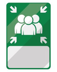 Meeting point signboard Royalty Free Vector Image