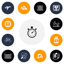Set of 13 editable complex icons includes symbols Vector Image