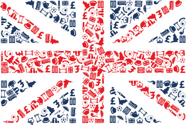16 england icon collection Royalty Free Vector Image