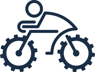 Cog wheel hand drawn icon Royalty Free Vector Image