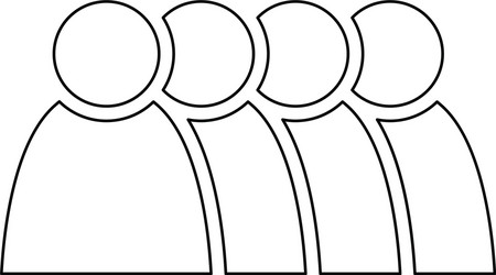 4 people icon group persons simplified human Vector Image