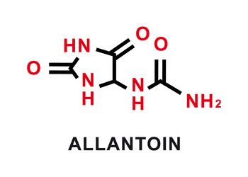 Molecular biology allantoin formula Royalty Free Vector